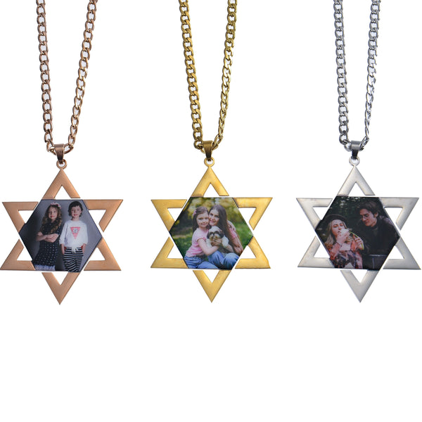 Personalized Star Shaped Pendant Necklace with Colorful Photo – Pendantify