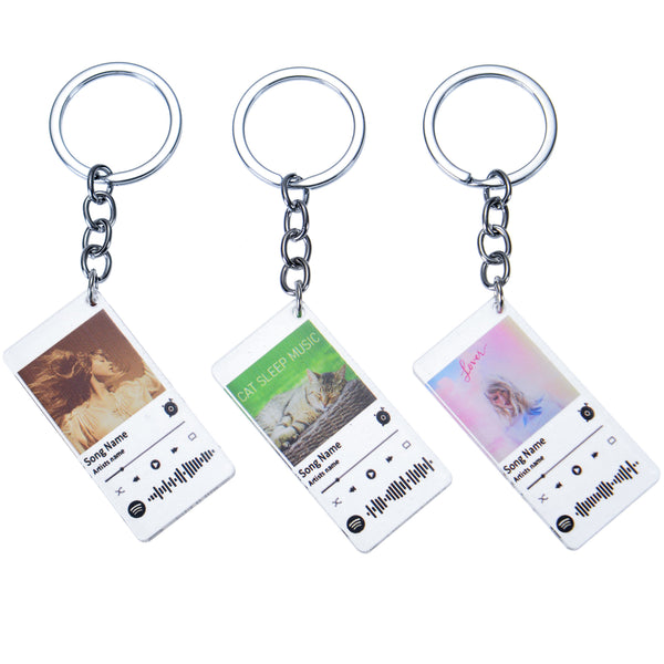 Personalized Colorful Photo Acrylic Spotify Keychain – Pendantify