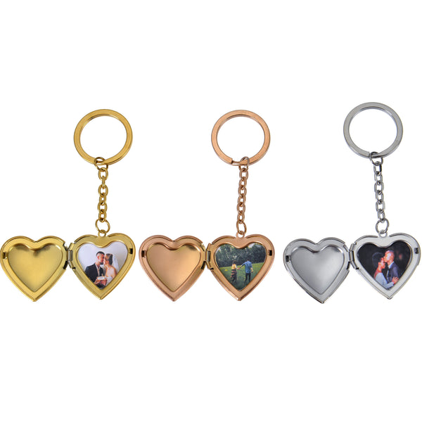 Customize Foldable Frame Photo Keychain Heart - Pendantify